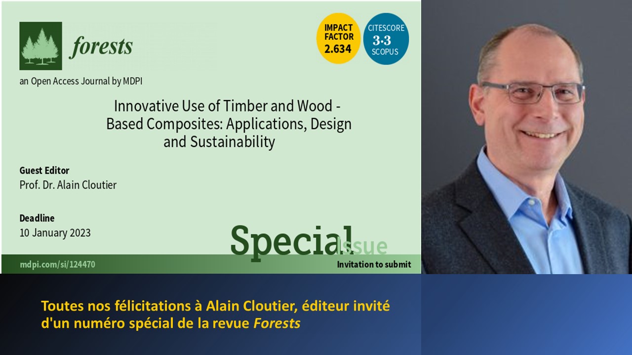 Félicitations à Alain Cloutier, éditeur invité d’un numéro spécial de ...