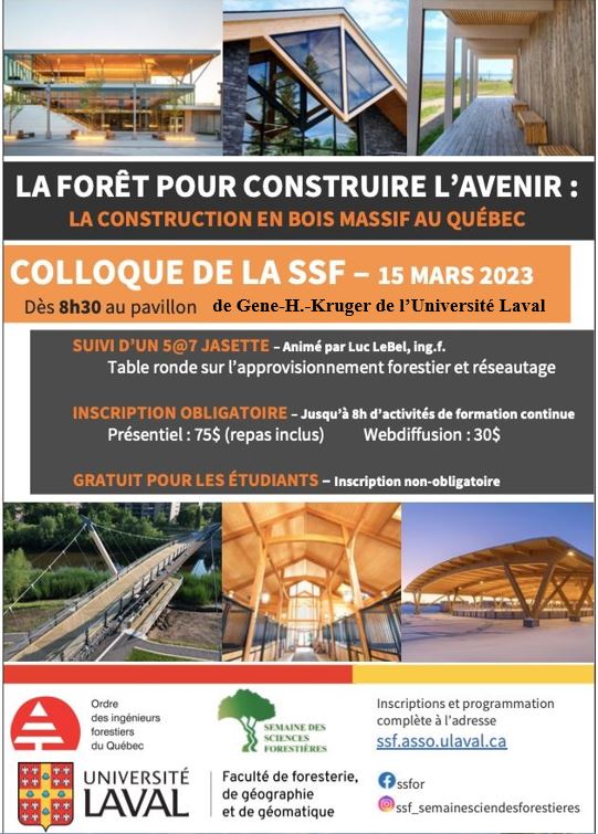 Colloque de la semaine des sciences forestières (SSF)-2023 – Centre de ...